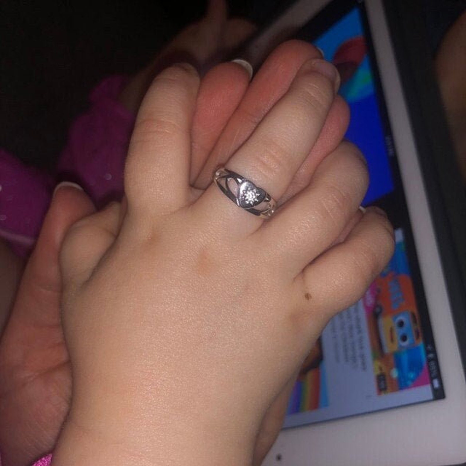 Babies/child's/adult Pinkie Finger 925 Sterling Silver 2mm Maiden Heart ...