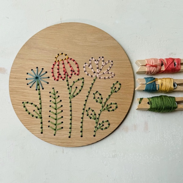 Wood Diy Embroidery Kit - Etsy