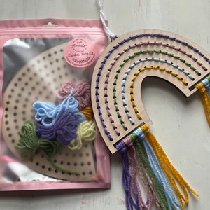 Rainbow Sewing Kids Craft Kits, DIY Rainbow Kit, Yarn Sewing Kit for ...