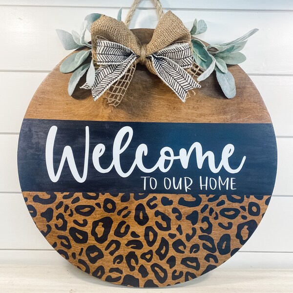 Leopard Door Hanger - Etsy