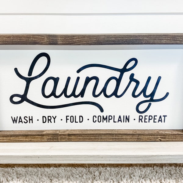 Wooden Laundry Sign - Etsy