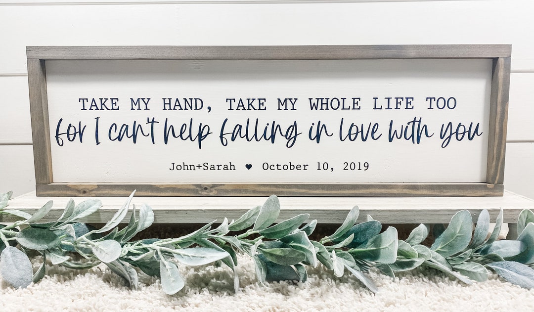 Take My Hand Sign - Etsy
