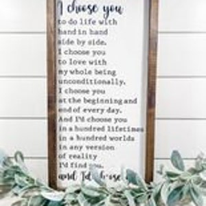I Choose You Sign - Etsy