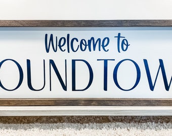 Wall Sign Welcome to Pound Town - Etsy