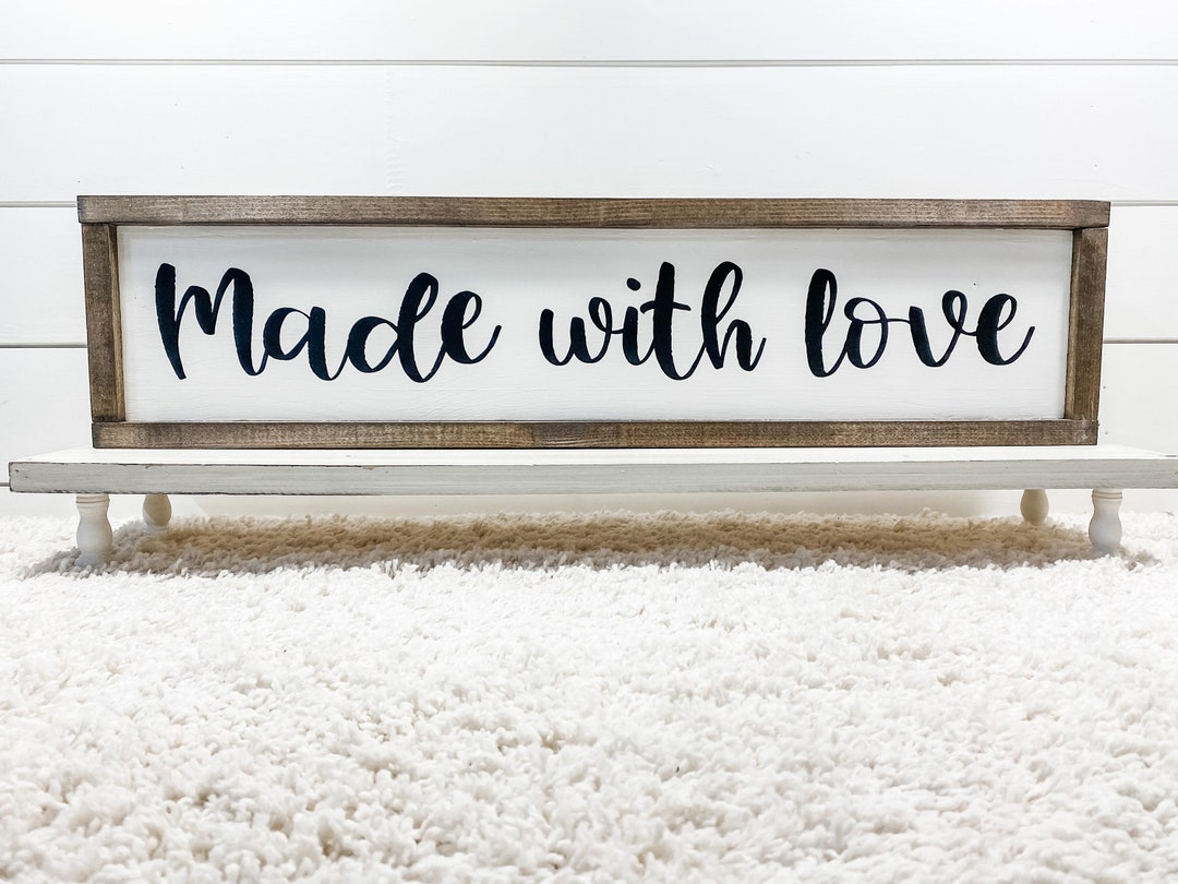 Made With Love Sign - Etsy