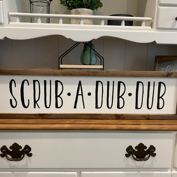 Scrub a Dub Dub Sign - Etsy
