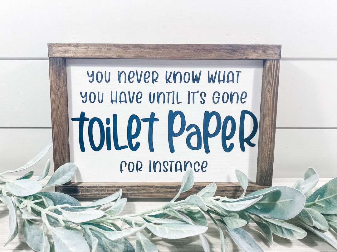 Toilet Paper Sign - Etsy