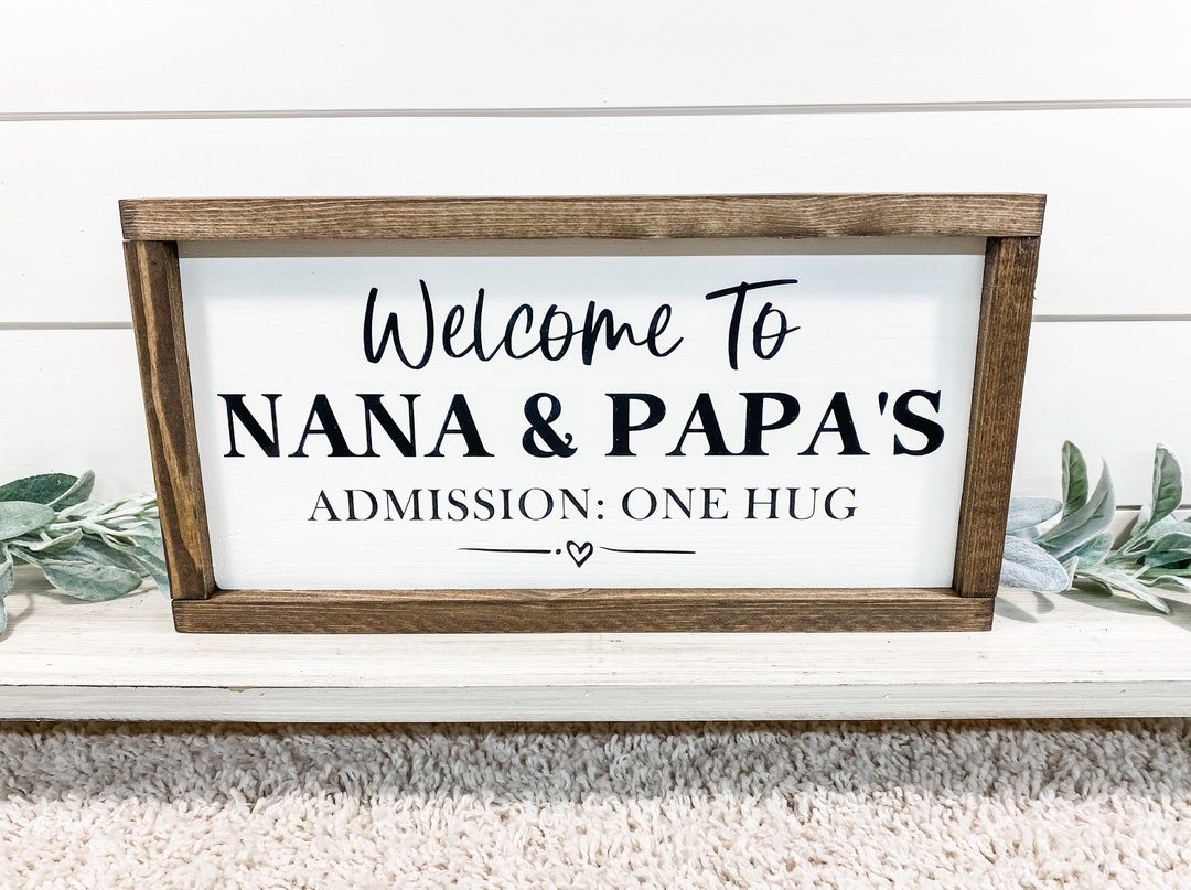 Welcome to Grandparents Sign - Etsy
