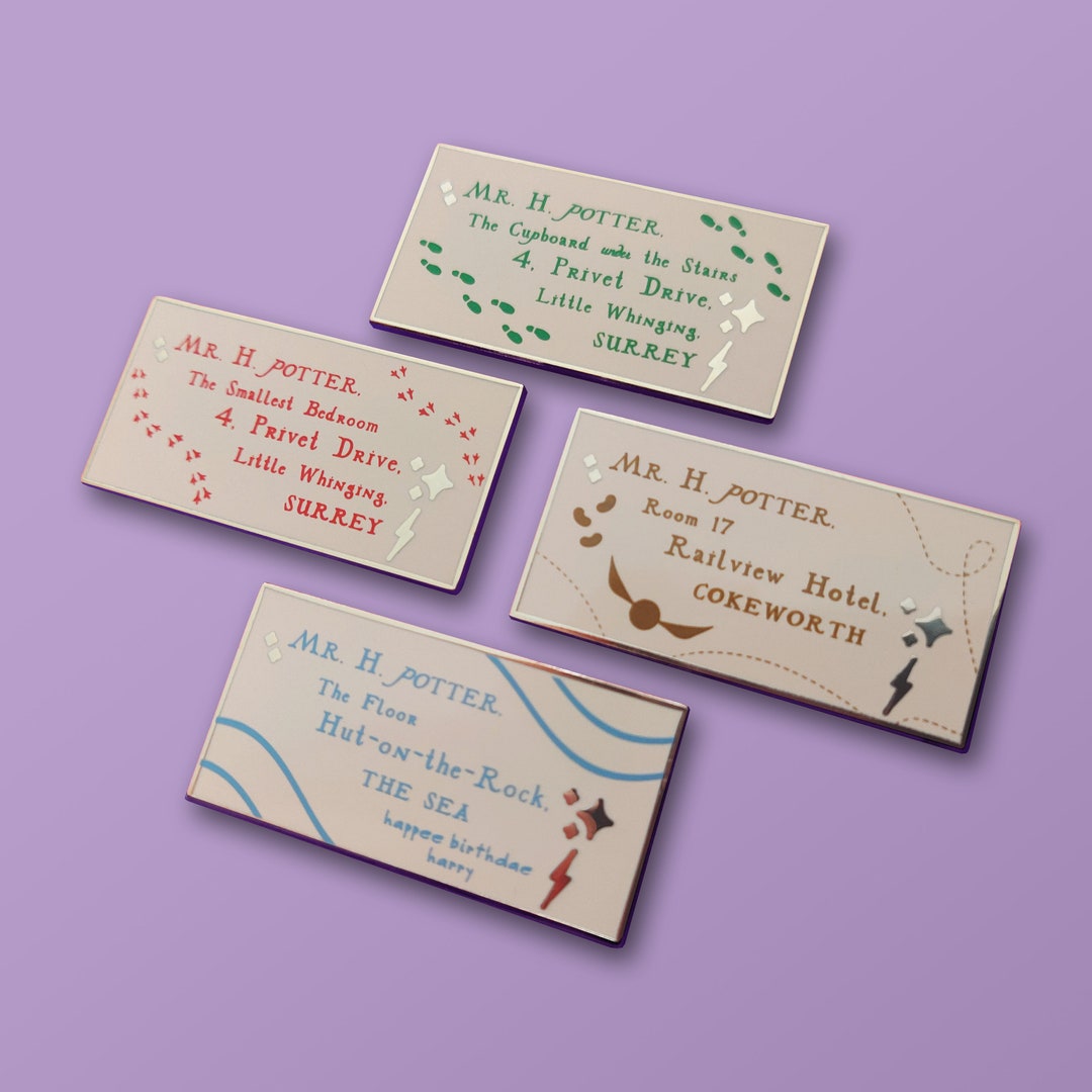 Letters to Wizard Boy (singles & Set) Magical Enamel Pin (iconic Letter ...