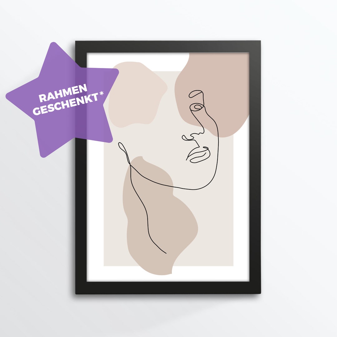 One Line Art, Woman, Face, Drawing, Abstract, One Line Art, Modern Art ...