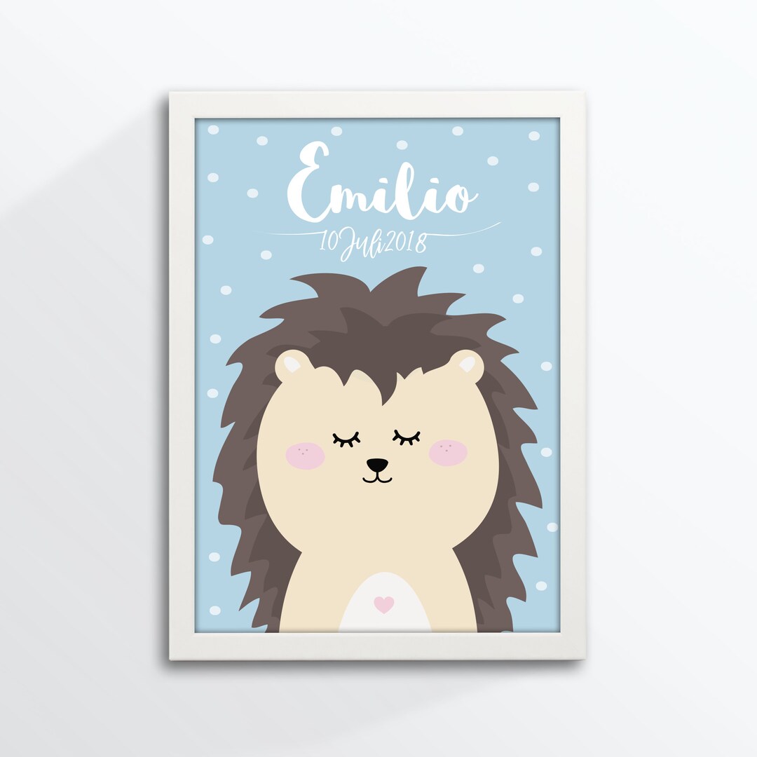 Name Picture "igel" DIN A4, Personalized, Various. Colors, Picture ...