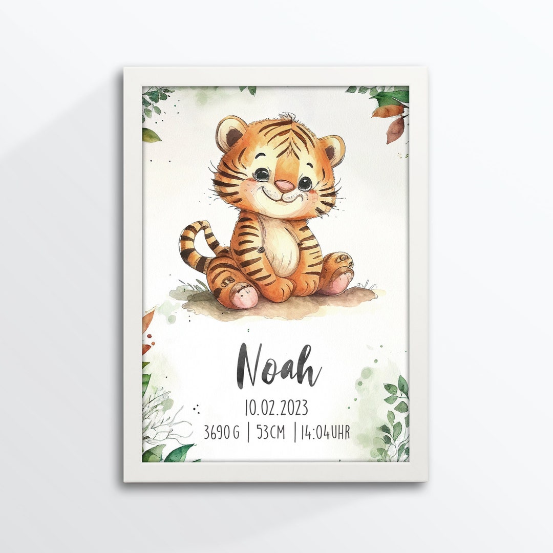 Birth Poster, Birth Announcement, Birth Chart, Birth Dates, Tiger ...