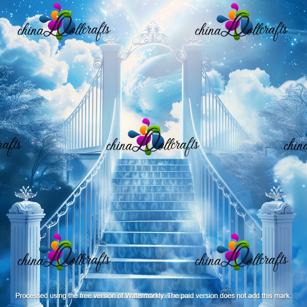 A Blue and White Memorial Background With Transparent Background. - Etsy