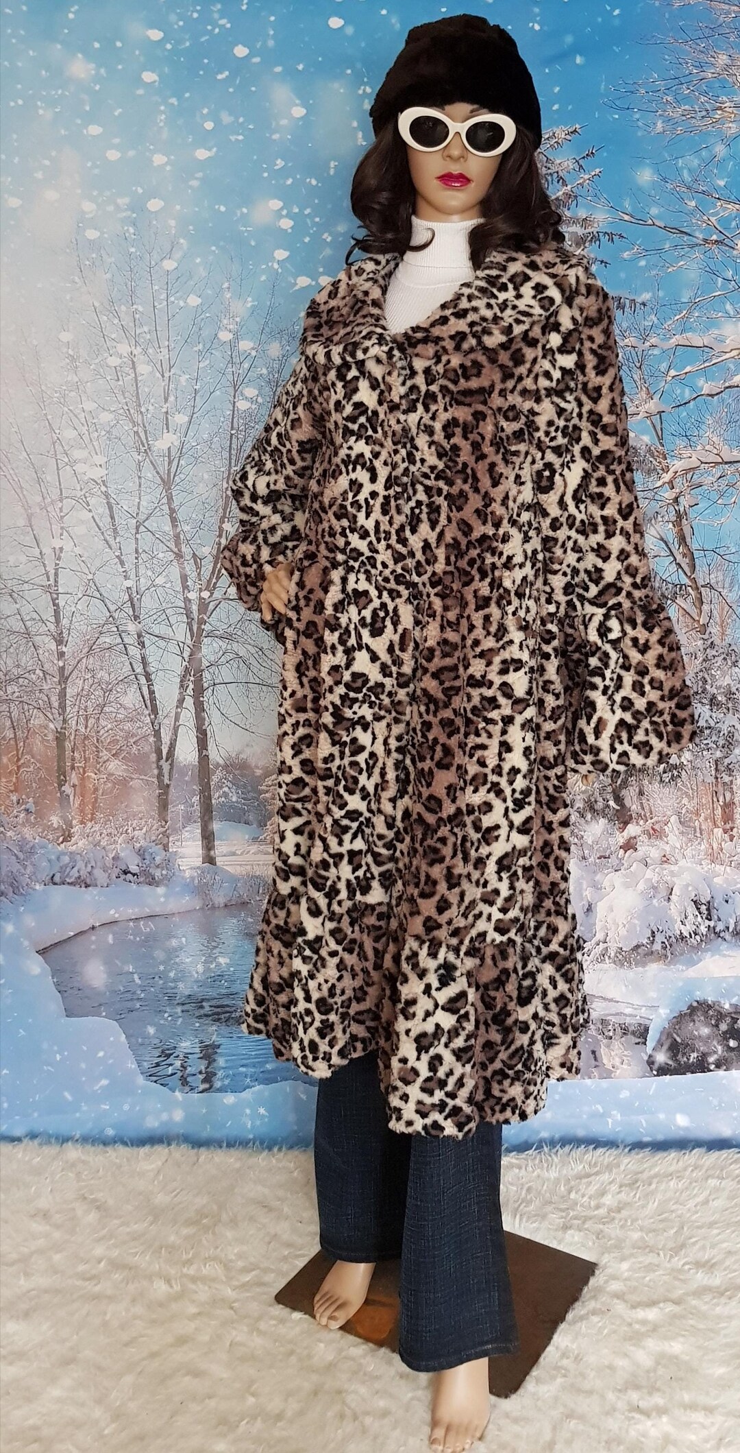 Vintage Coat: Gorgeous Vintage 1970s Style (1990s / 2000s) Leopard ...