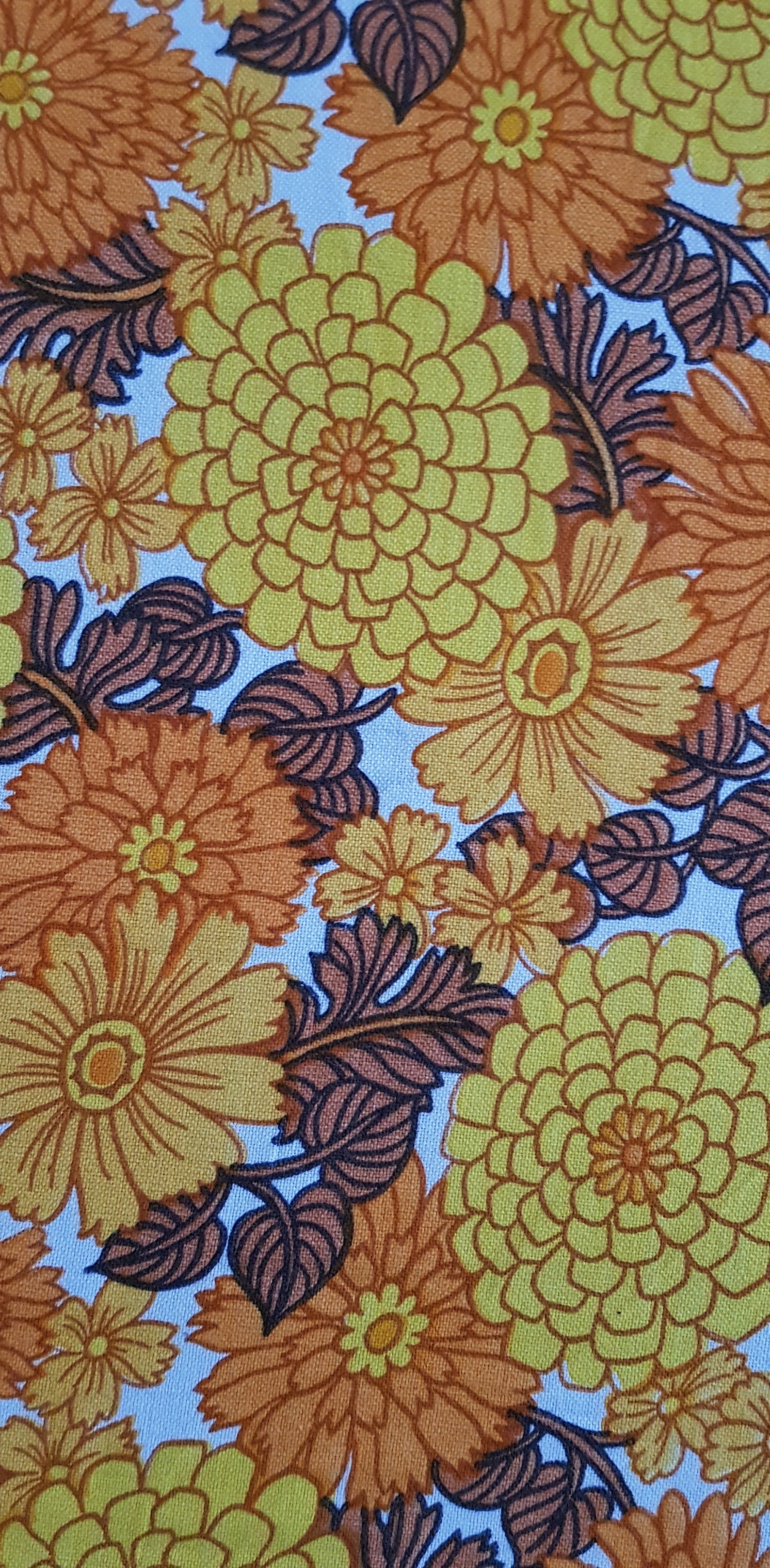Vintage Curtain: Groovy Vintage 1960s 1970s Psychedelic Orange Yellow ...