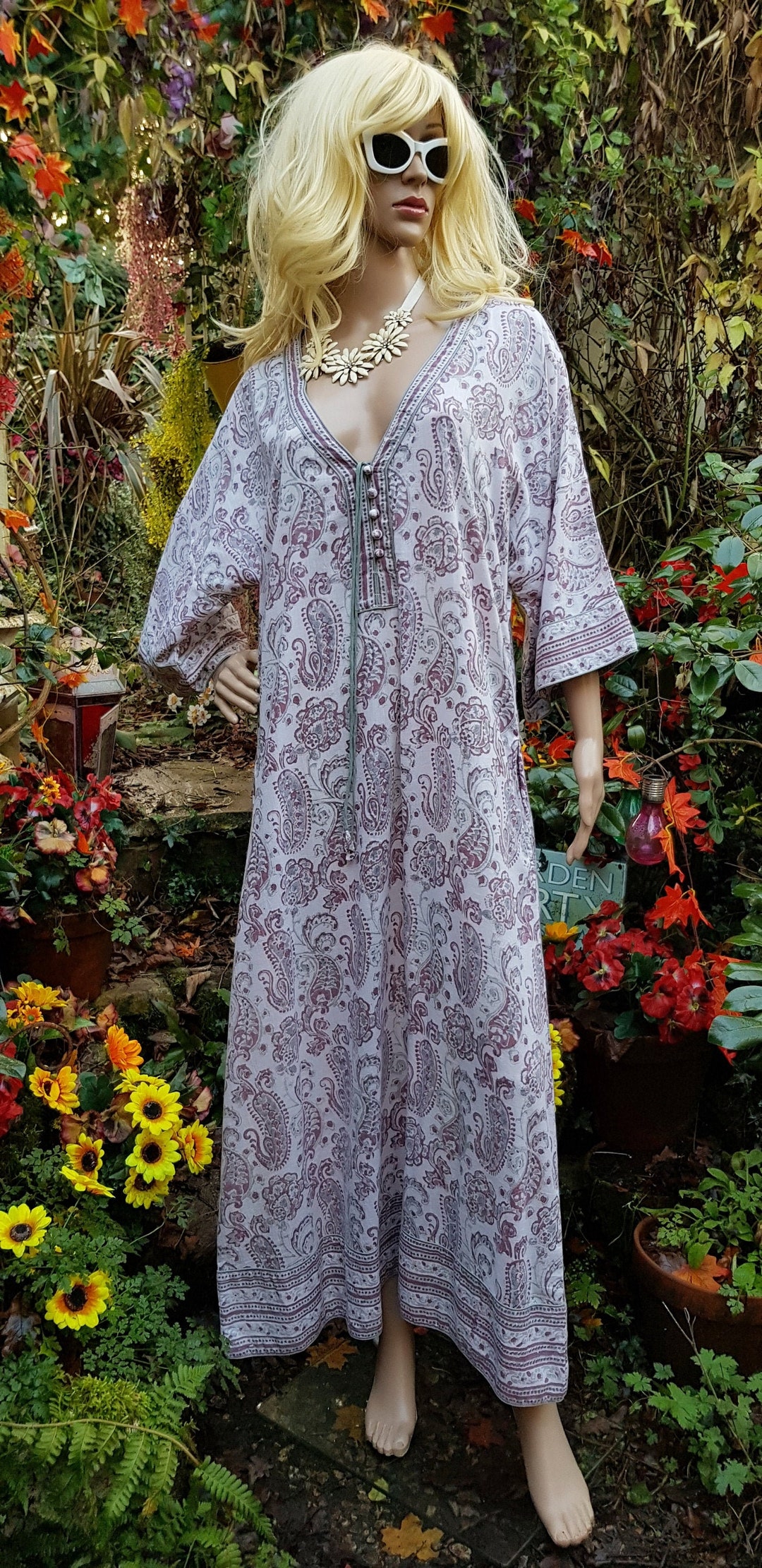 Vintage Kaftan: Gorgeous Vintage 1970s Style (1990s / 2000s) Indian ...