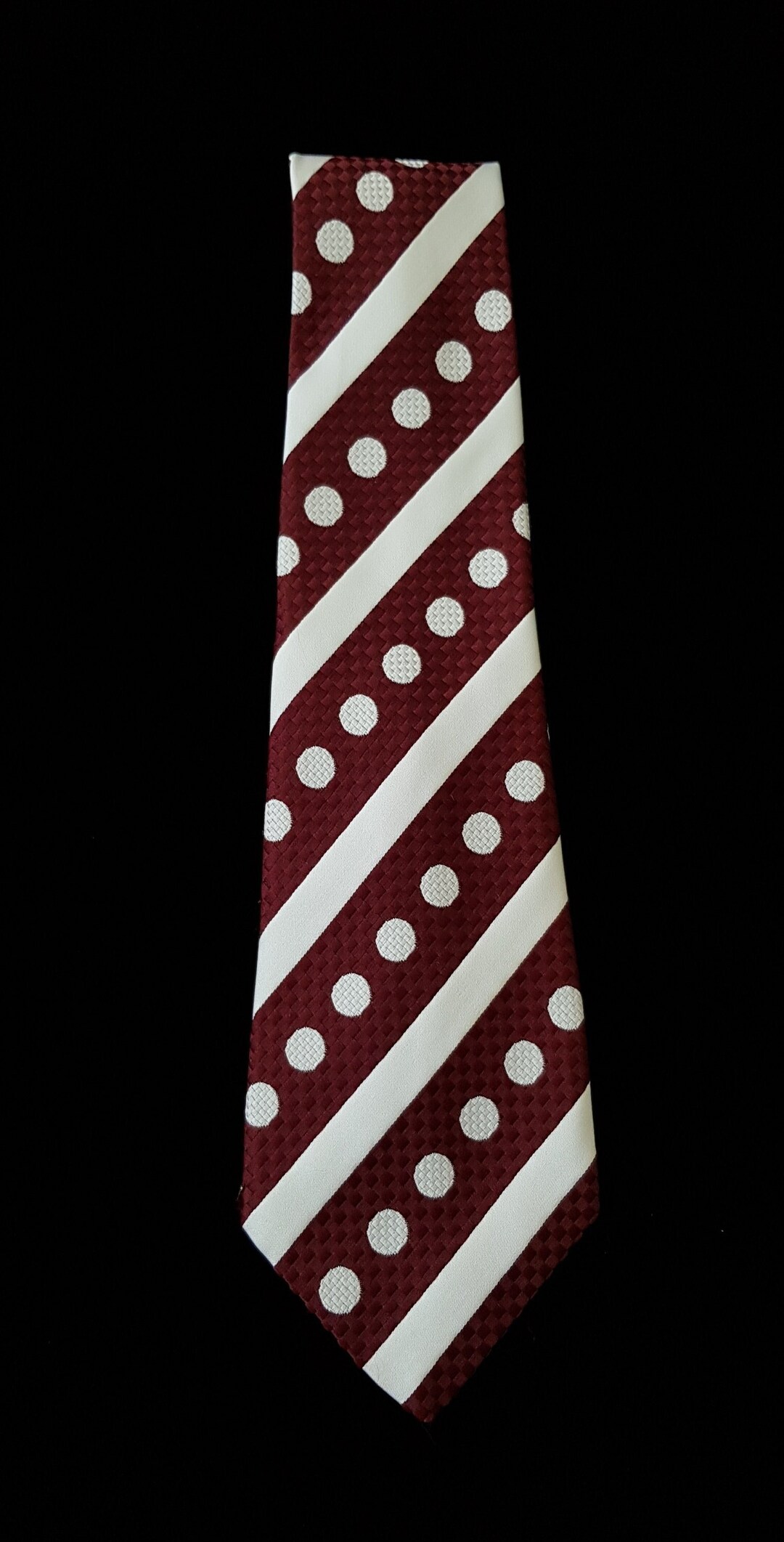Vintage Men's Tie: Groovy Vintage 1970s Russet Brown and White Striped ...