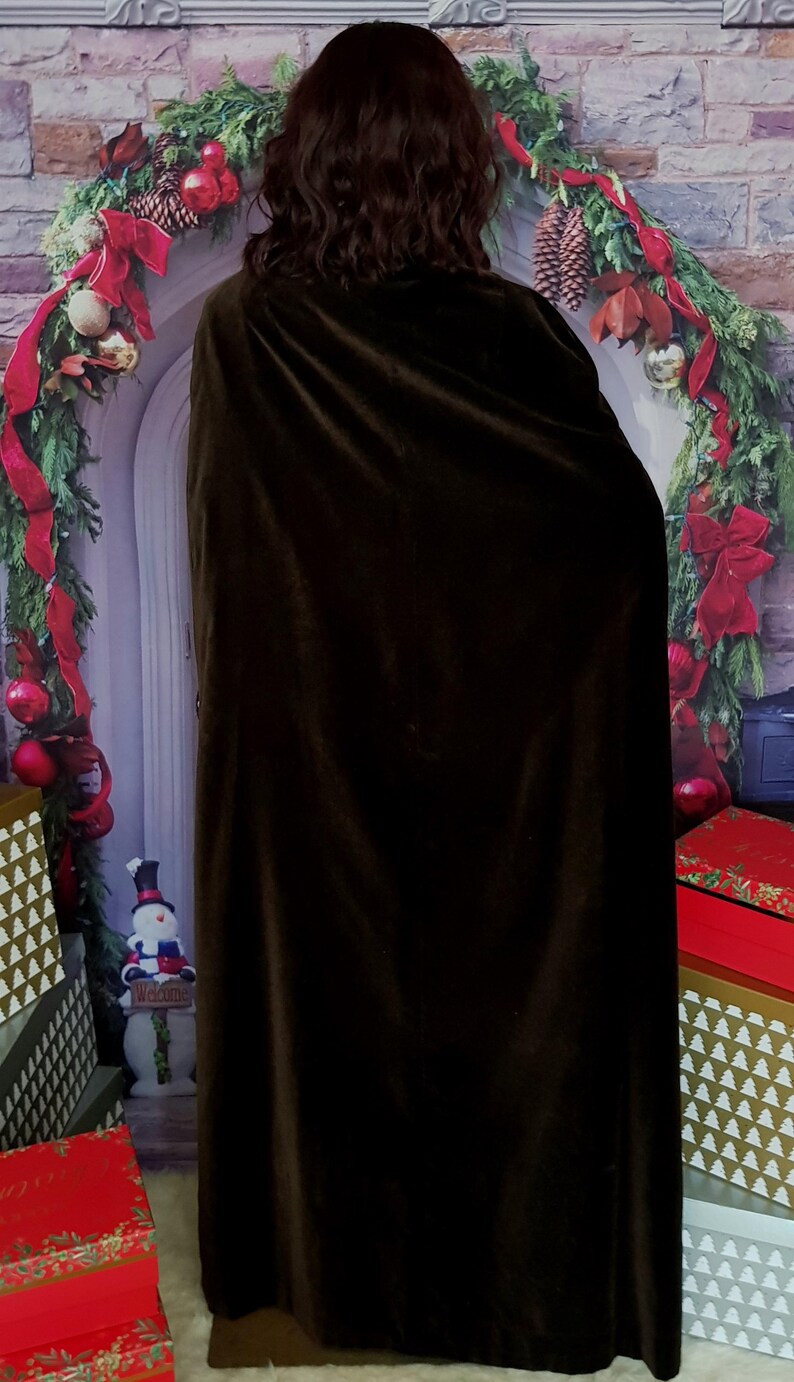 Vintage Cape: Stunning Vintage 1960s / 1970s Long Brown Velvet Cape by ...