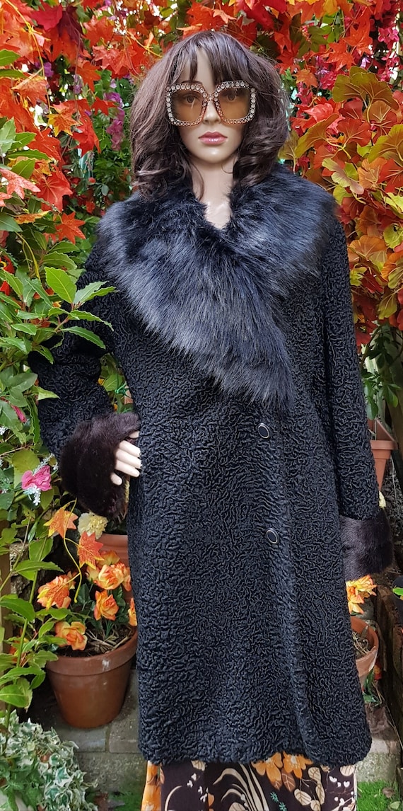 Vintage Stole Beautiful Vintage Black Faux Fur Stole Collar Etsy