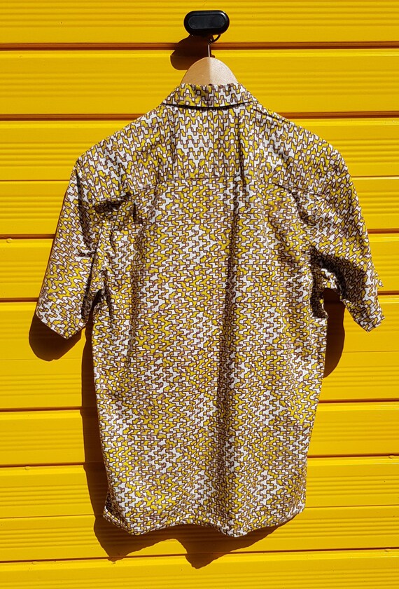 Vintage Men's Shirt: Funky Vintage Mustard Yellow and… - Gem