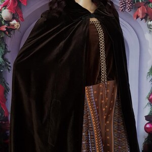 Vintage Cape: Stunning Vintage 1960s / 1970s Long Brown Velvet Cape by ...
