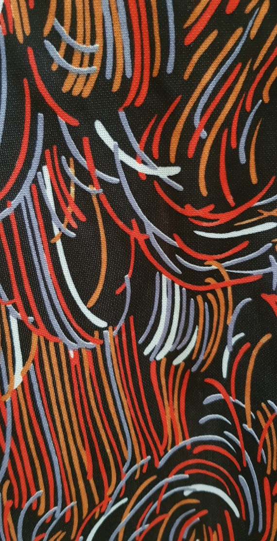 Vintage 1970s crimplene red - Gem