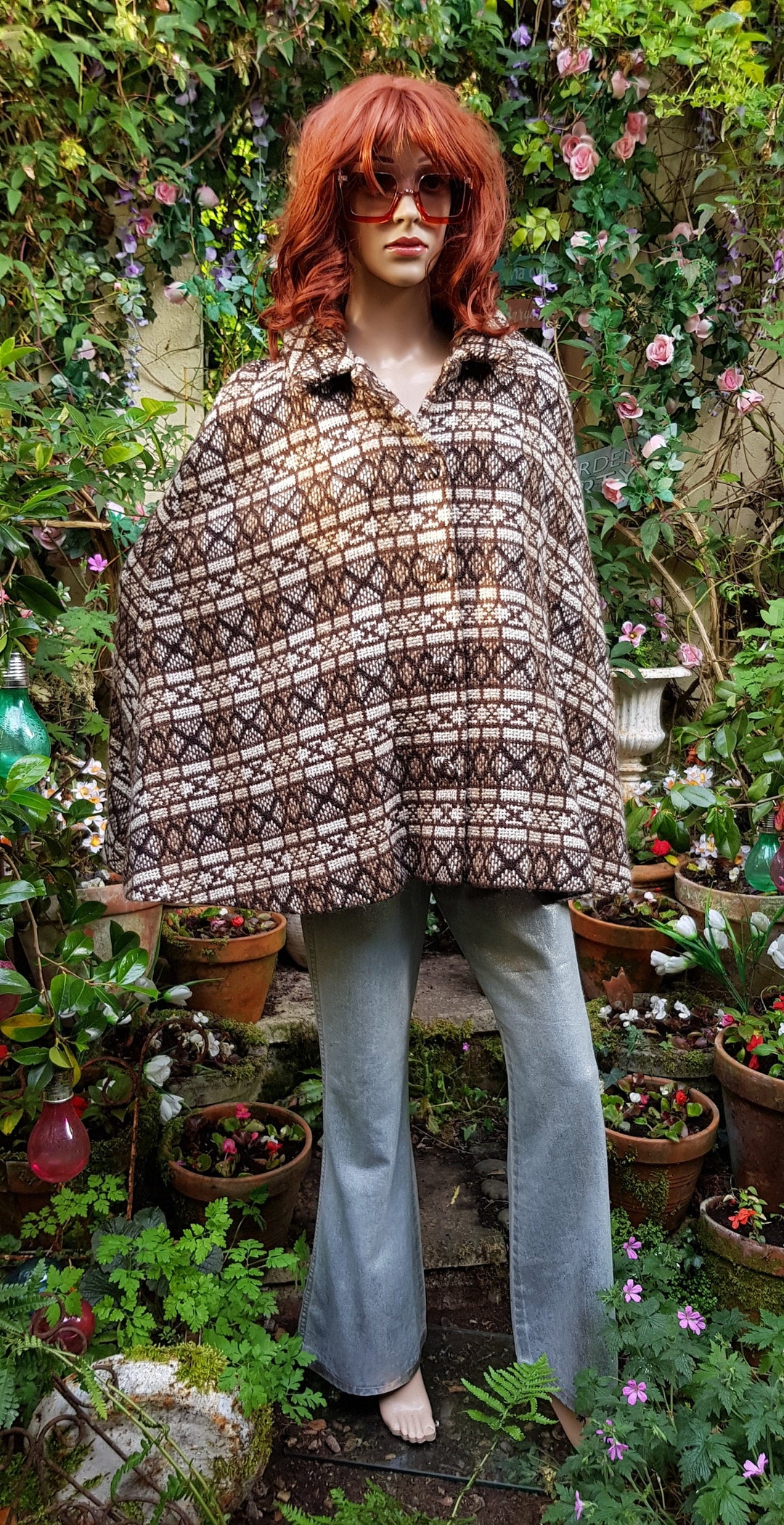 Vintage Cape: Gorgeous Cosy Vintage 1960s Welsh Tapestry Wool Hand Made ...
