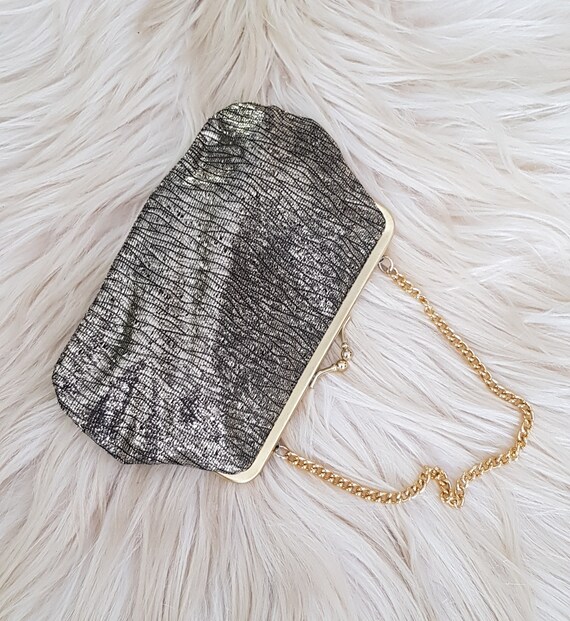 Vintage Bag: Fab Vintage 1950s Pewter / Dark Silver C… - Gem
