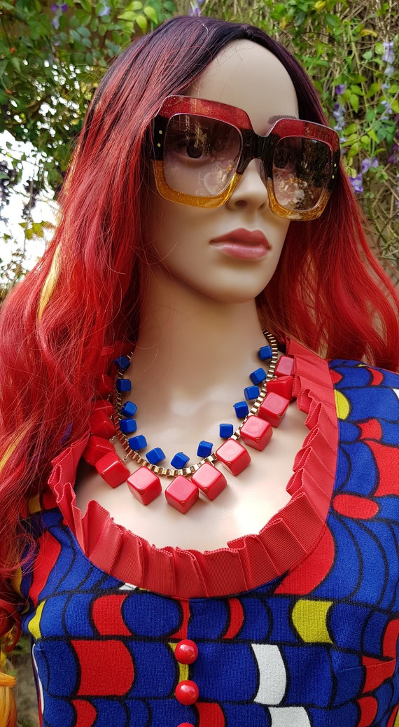 Vintage Necklace: Striking Funky Iconic 1970s / 80s P… - Gem