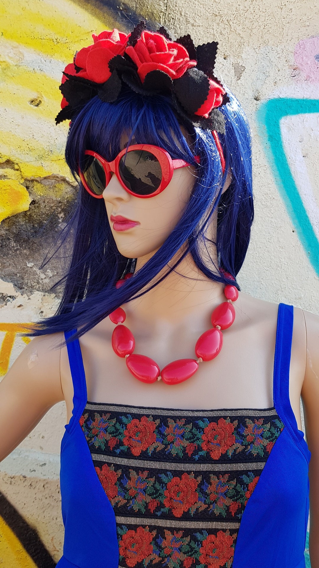 Vintage Sunglasses: Funky Vintage Style Retro Vibe Red Sunglasses - Etsy