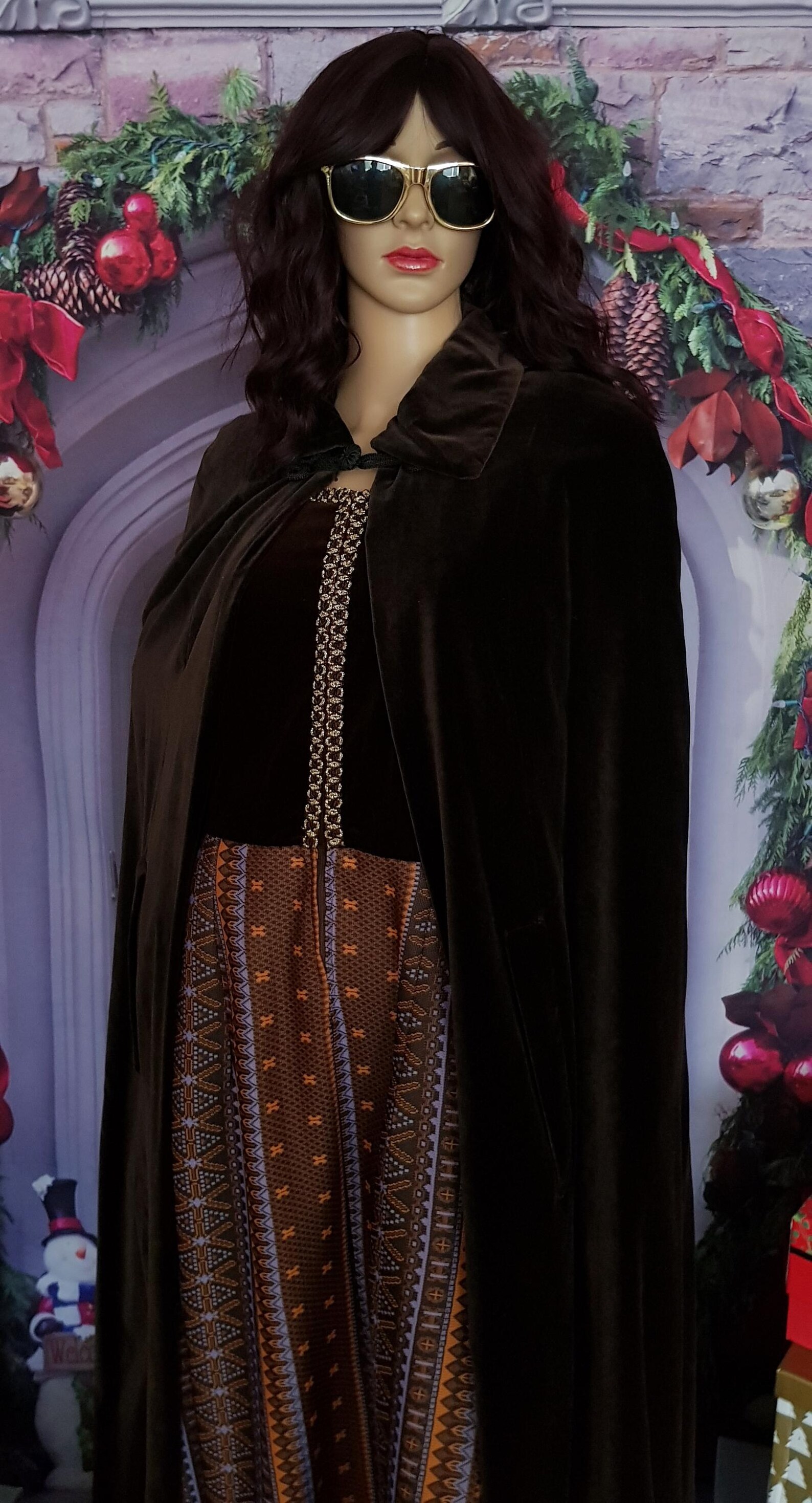 Vintage Cape: Stunning Vintage 1960s / 1970s Long Brown Velvet Cape by ...