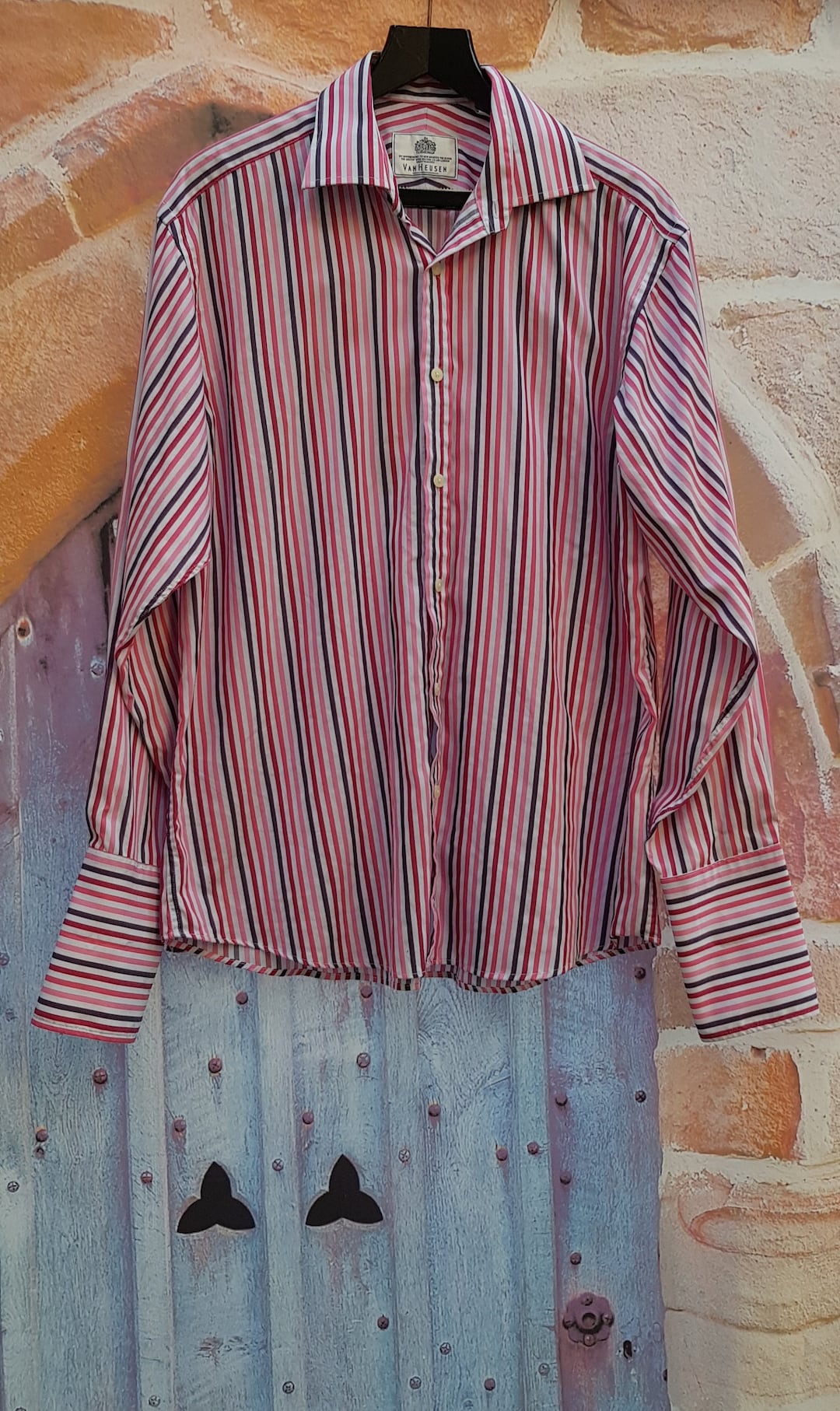 Vintage Men's Shirt: Fab Vintage 1990s Pink Purple and White Striped ...