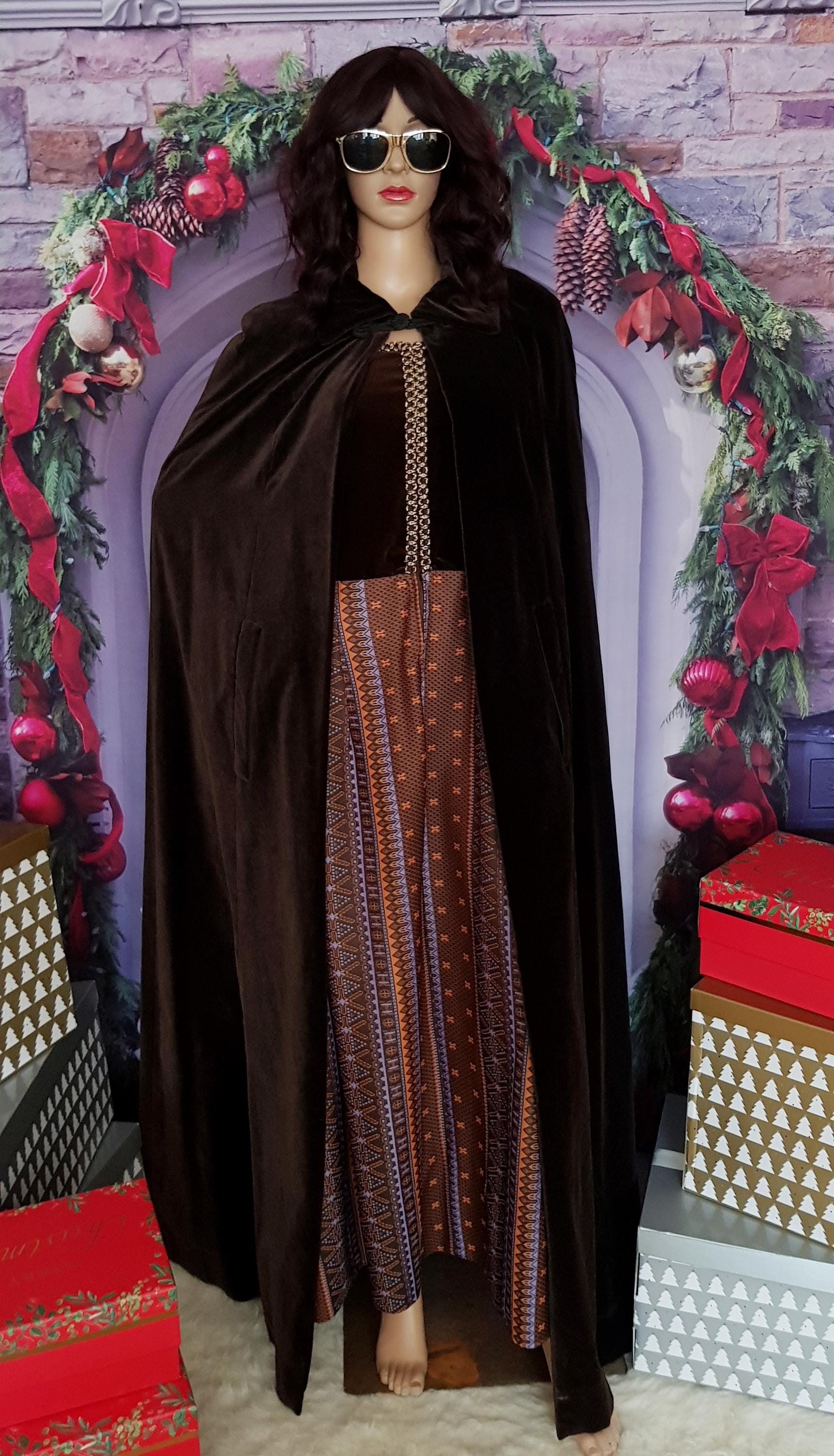 Vintage Cape: Stunning Vintage 1960s / 1970s Long Brown Velvet Cape by ...