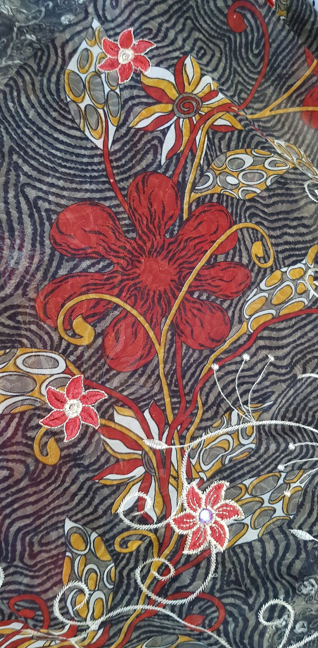 Vintage Sari: Beautiful Vintage Black White Grey Burgundy Saffron ...