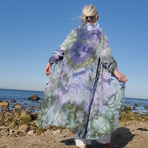 MONET Ice Dye Linen Duster With Pockets - Etsy