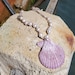 Purple Shell & Pearls Necklace - Etsy