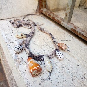 RUSTIC Shell Necklace With Hand Made Hemp Rope, Unisex, Adjustable - Etsy