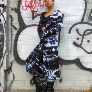 Hand Dyed Boho Duster in Black - Etsy