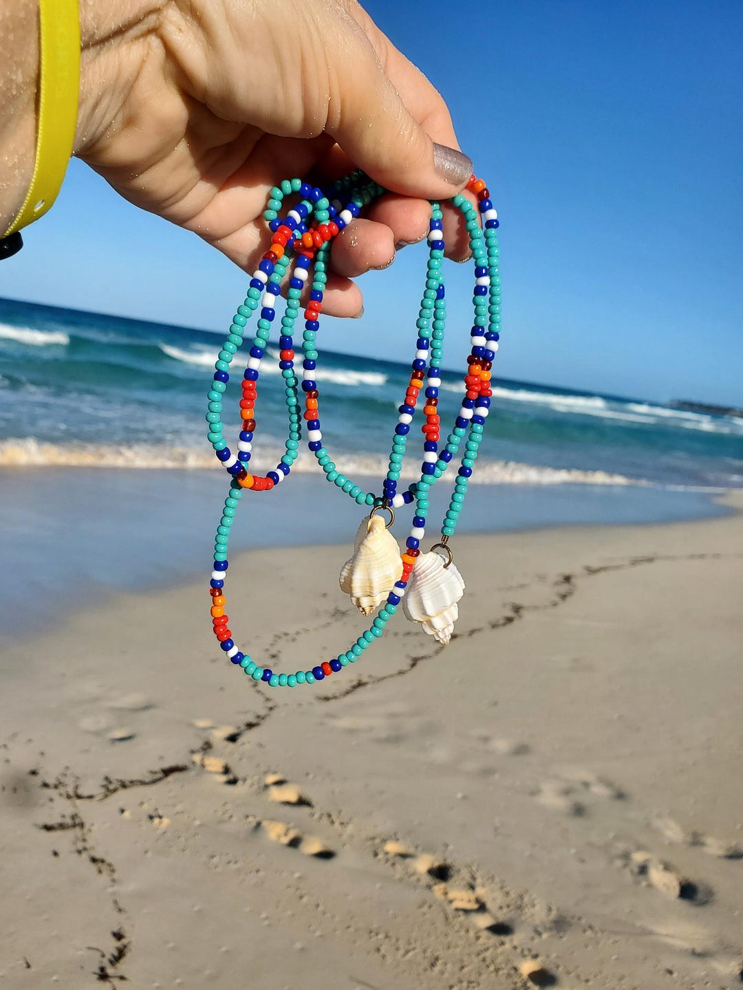 Beachy LARIAT With Sea Shell Ends - Etsy