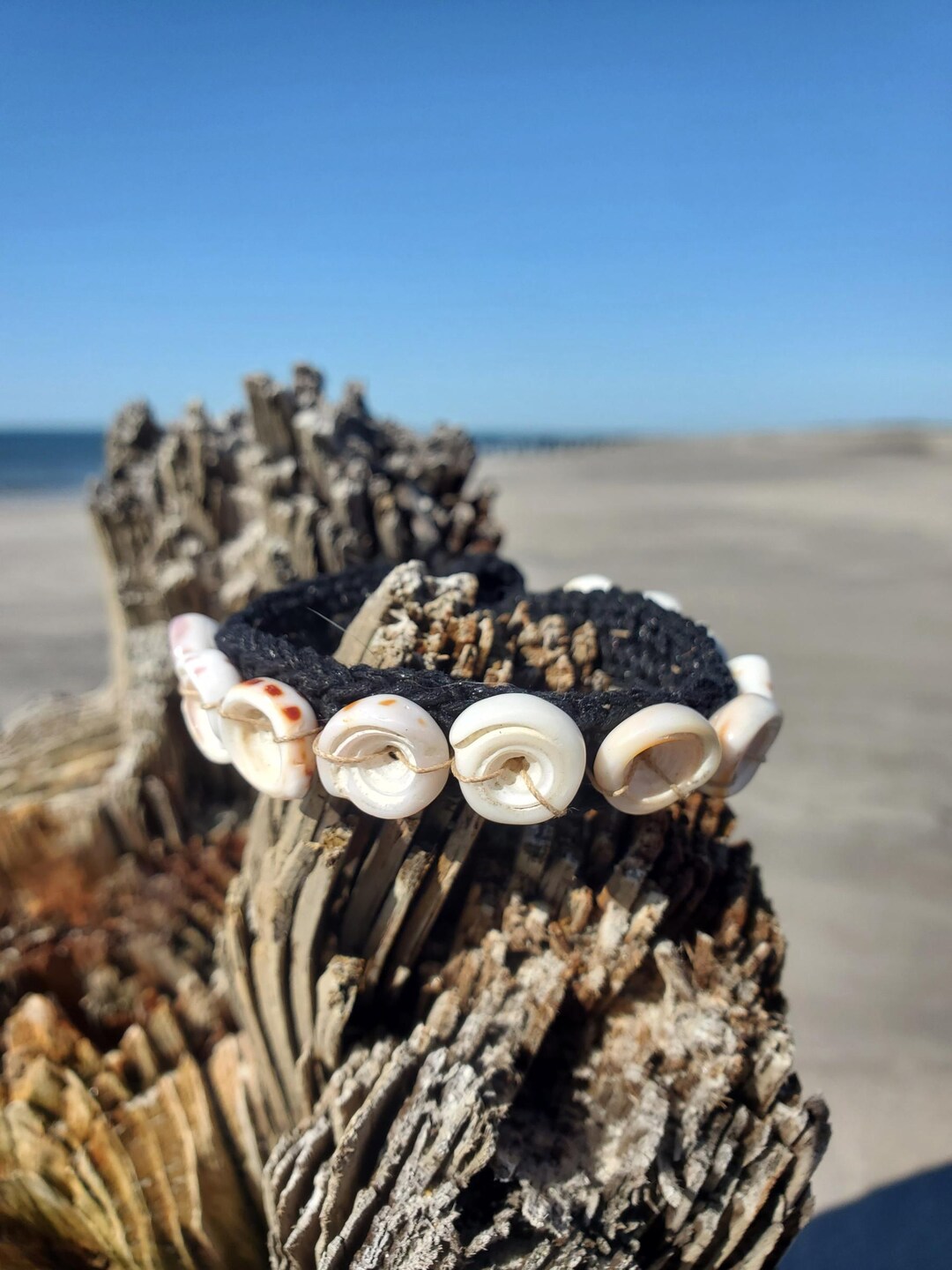 Hawaiian PUKA Shells on Black Cord Bracelet - Etsy