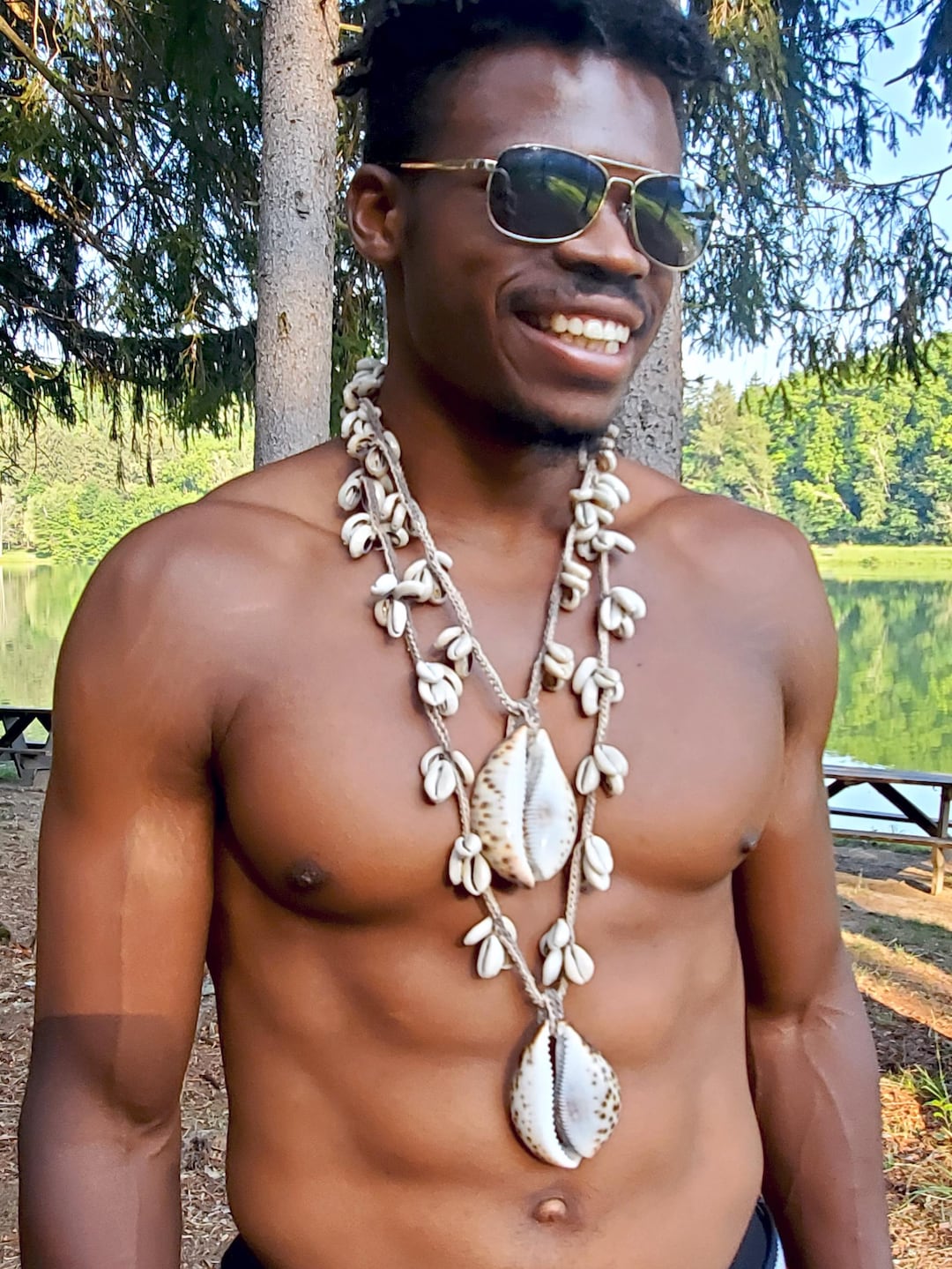 Large Tiger Cowrie Shell Pendant Necklaces, 2 Lengths - Etsy