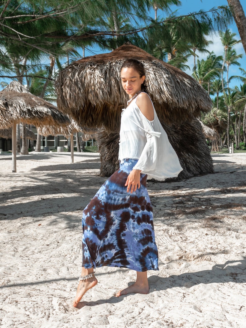 Periwinkle & Black Tie Dye Skirt - Etsy