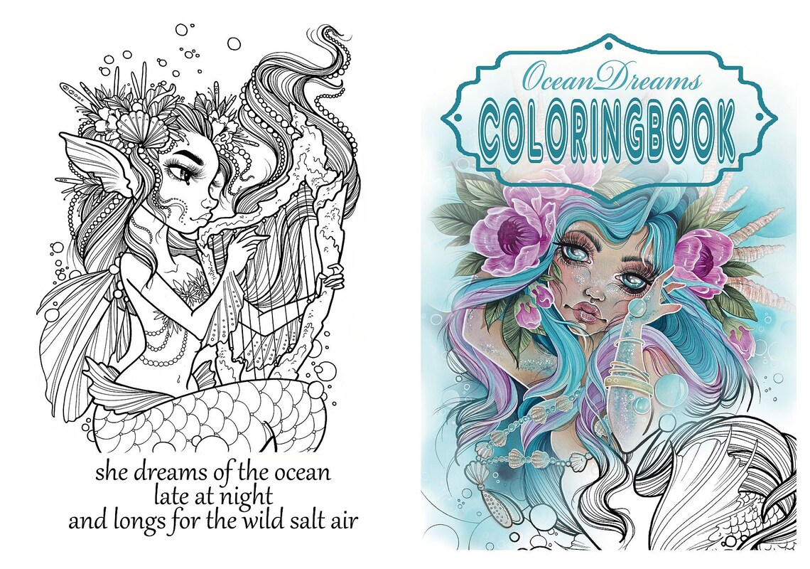 OceanDreams PDF Coloring Book digital | Etsy Canada