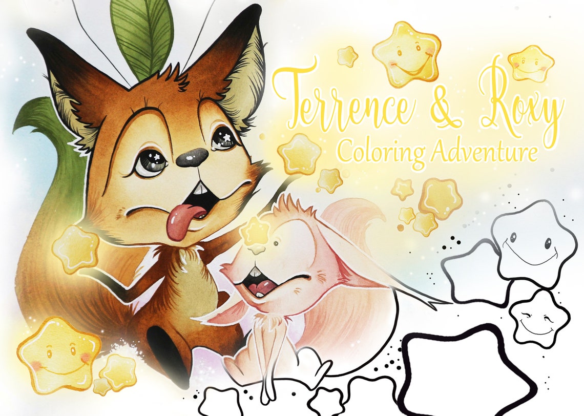 Terrence & Roxy Coloring Adventure Book Digital PDF for Kids - Etsy