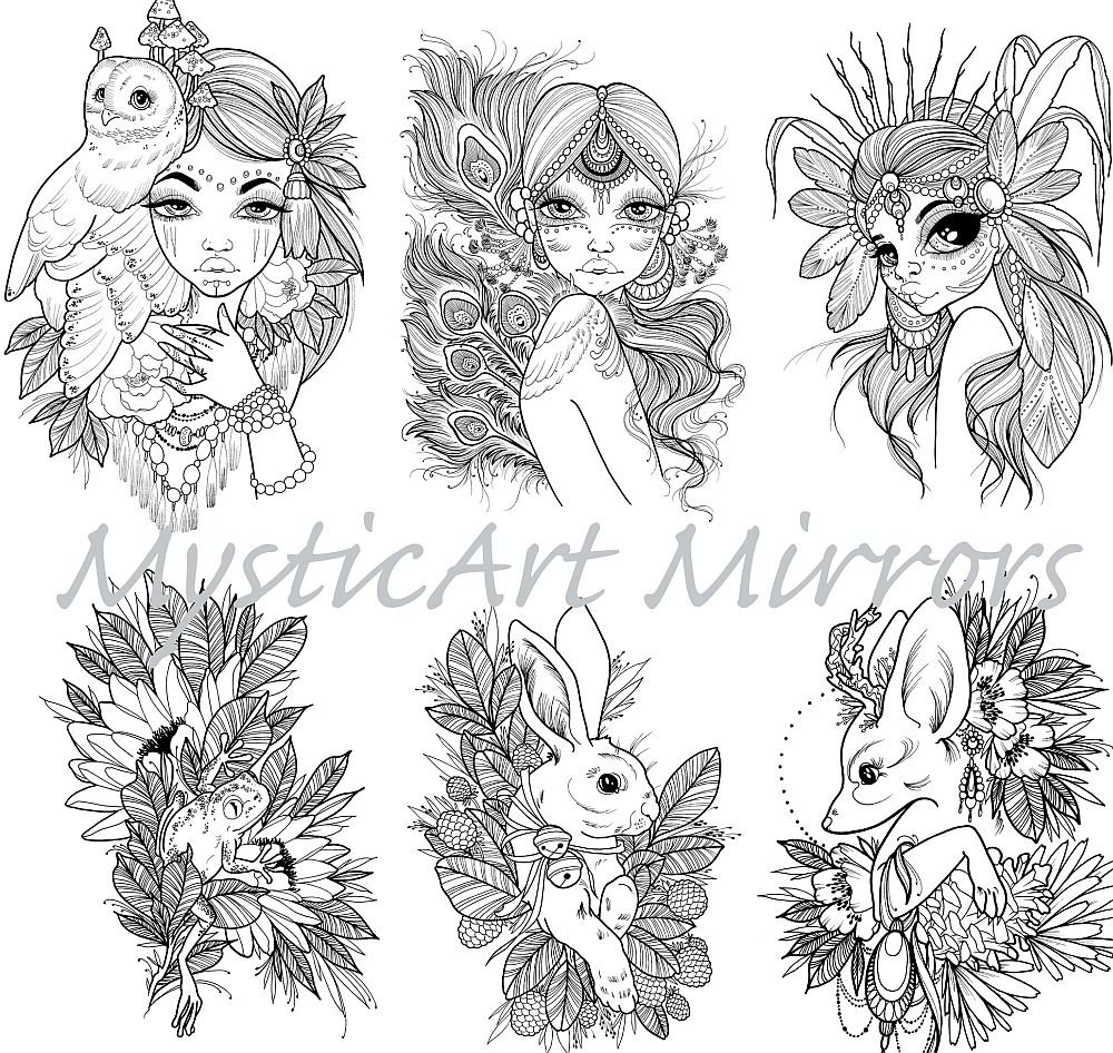 Into the Wild Coloring Book Digital PDF for Kids & Adults - Etsy