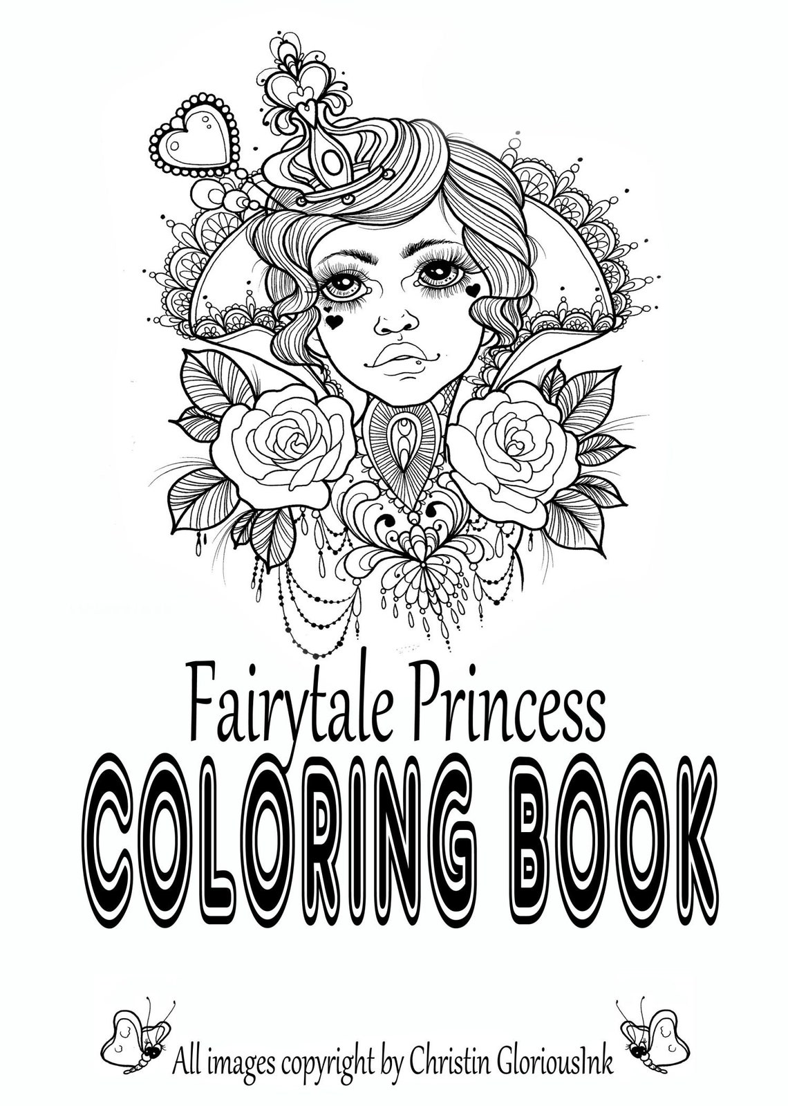 Fairytale Princess Coloring Book for Kids & Adults | Etsy