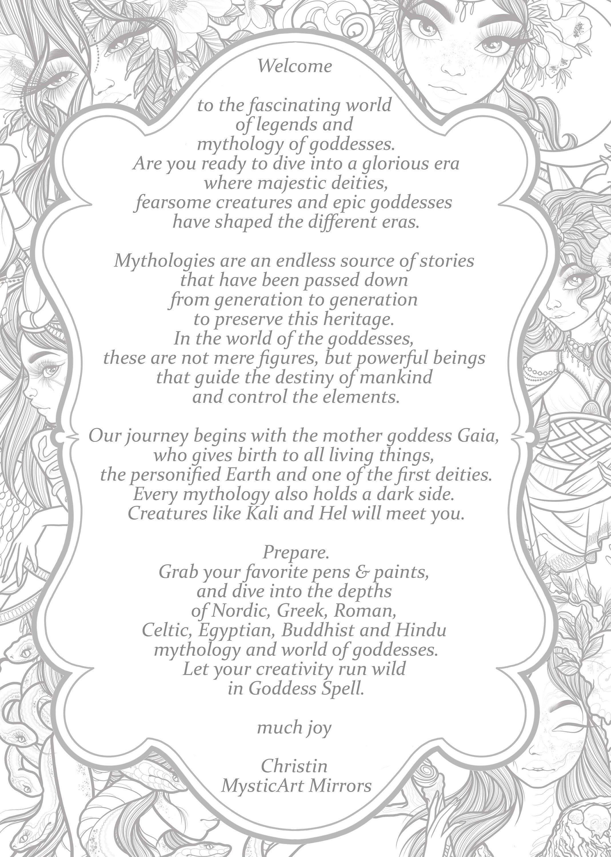 Goddess Spell PDF Coloring Book - Etsy