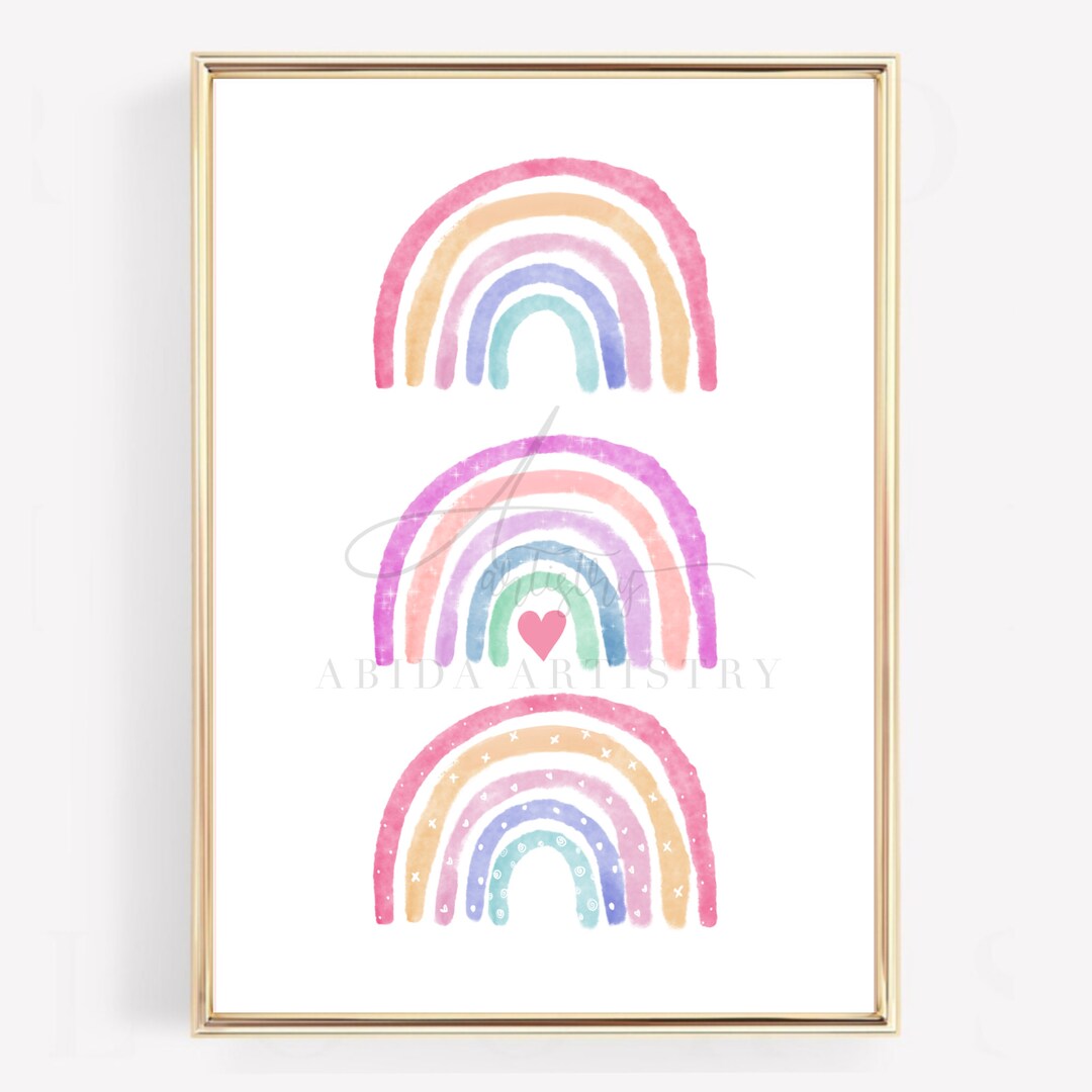 Rainbow Print Kids Rainbow Print - Etsy