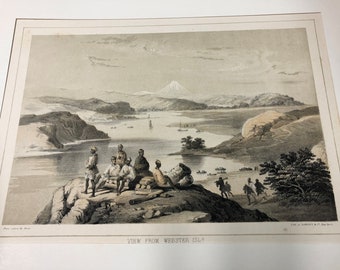 1856 Antique Lithograph of Commodore Perry Expedition to | Etsy