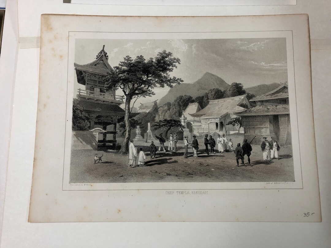 1856 Comm Perry Expedition to Japan, Chief Temple Hakodadi, Antique ...
